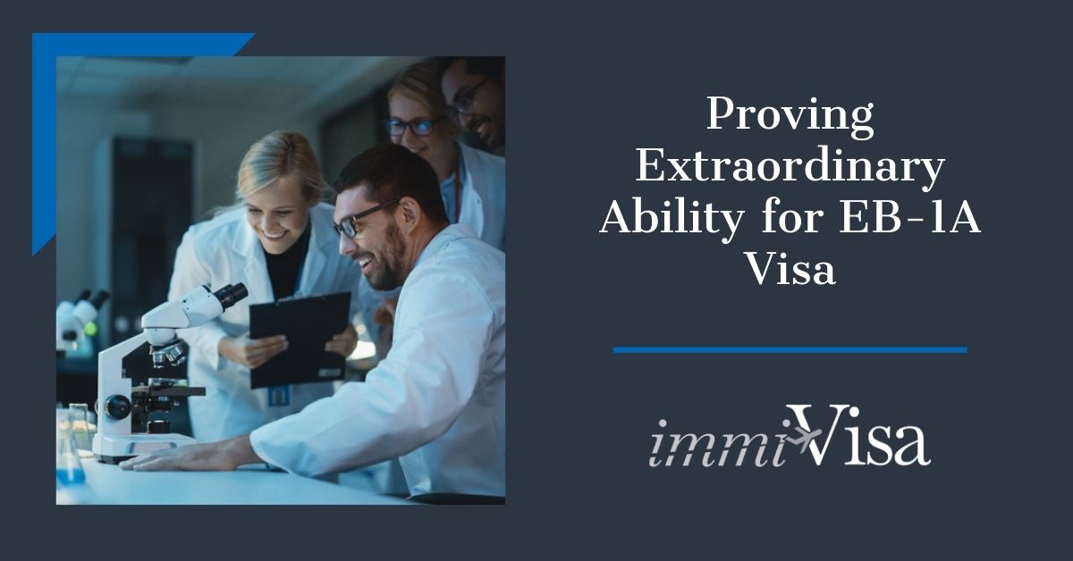 Proving Extraordinary Ability for EB-1A Visa